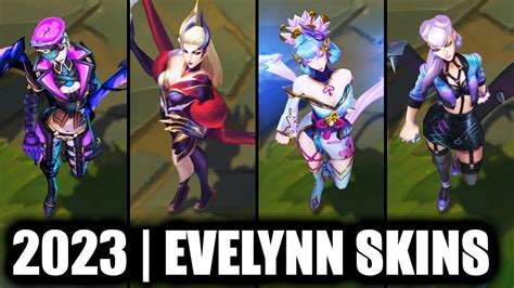 All Evelynn Skins Spotlight 2023 League Of Legends Youtube