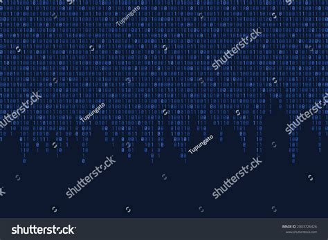 Technology Blue Background Binary Code Cyber Stock Vector Royalty Free
