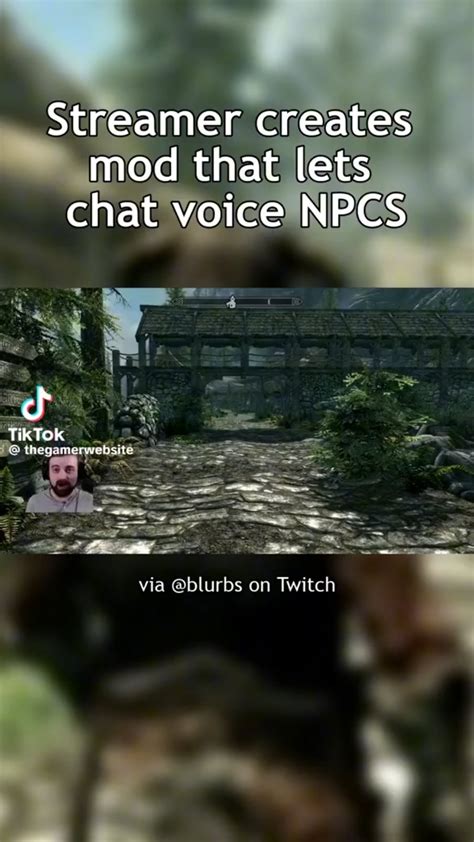 skyrim mod where twitch chat voices npcs r asmongold