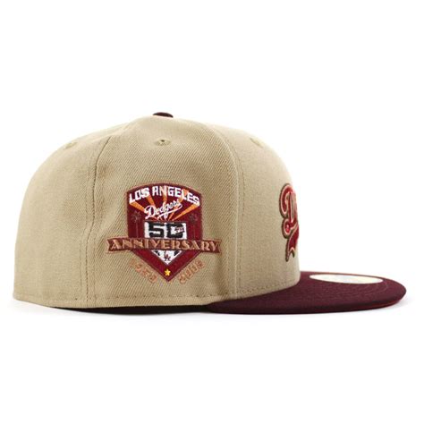 Los Angeles Dodgers 50th Anniversary New Era 59fifty Fitted Hat Camel