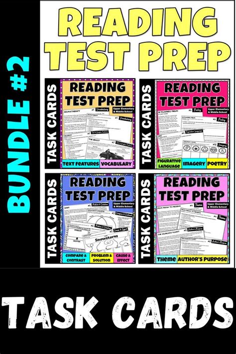 Reading Comprehension Task Cards For Rd Th Grade Test Prep Mini Bundle Reading