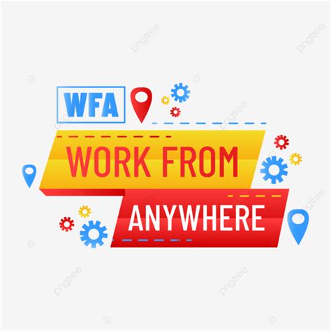 어디서나 벡터에서 작업 어디서든 일하다 Wfa 재택근무 PNG 일러스트 및 벡터 에 대한 무료 다운로드 Pngtree