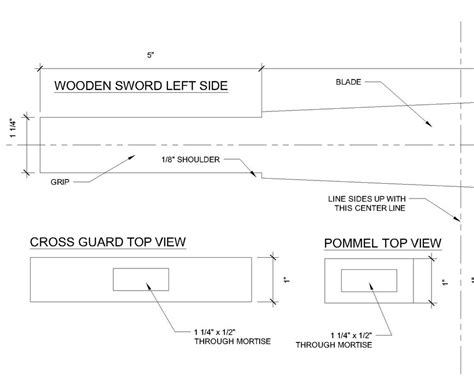 Wooden Sword Design Plans