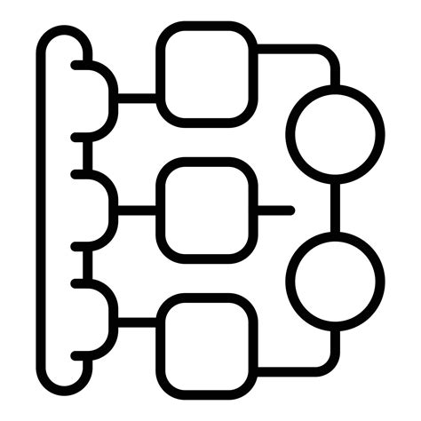 Gear Scheme Icon Outline Vector Workflow Process 14941432 Vector Art At Vecteezy