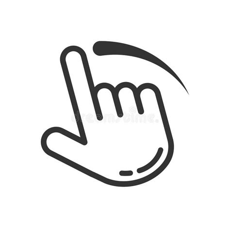 Click The Finger Icon Hand Pointer Symbol Sign Mouse Cursor Vector