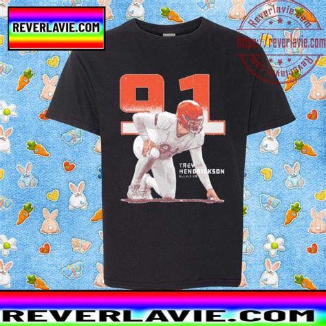 Trey Hendrickson Cincinnati Outline Football Unisex T Shirt Rever Lavie