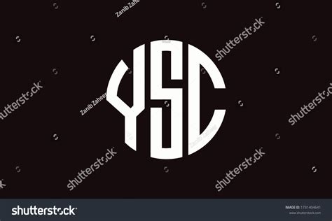 Ysc Circle Emblem Abstract Monogram Letter Stock Vector Royalty Free