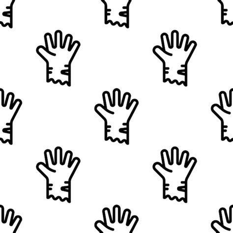 Premium Vector Cartoon Zombie Hand Seamless Pattern Background