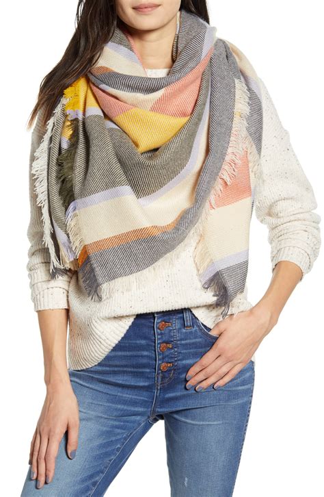 Madewell Stripe Blanket Scarf Nordstrom Striped Blankets Wool