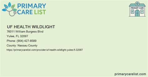 Uf Health Wildlight Primary Care In Yulee Fl 32097