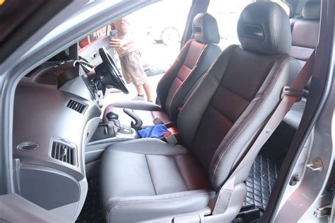 🏳️‍🌈 Civic Fd 🧿รีวิวงานติดตั้ง 🔴งานหุ้มเบาะหนังpvc 👉งานลอกเย็บใหม่ทั้งคัน แทนเบะเดิมที่เริ่ม