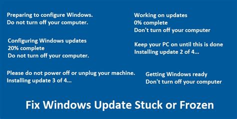 Windows 업데이트 멈춤 또는 고정 수정