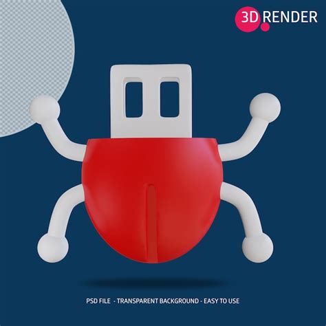 Premium PSD 3d Icon Malware