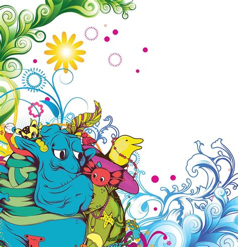 Funny Monsters Background Vector Eps Ai Uidownload