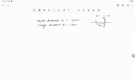 Solved An Object Is Placed At A Distance Of 12cm In Front Of Concave