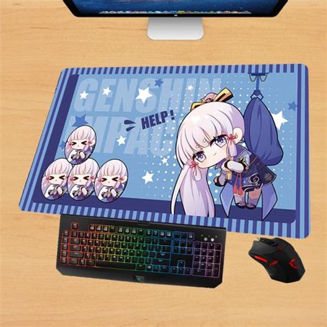 Genshin Impact Kamisato Ayaka Gaming Mouse Pad Desk Pad Playmat Mp0789