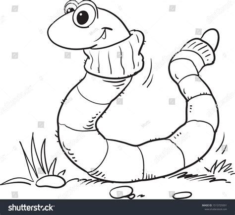 Cartoon Vector Illustration Ringworm Stock Vector Royalty Free