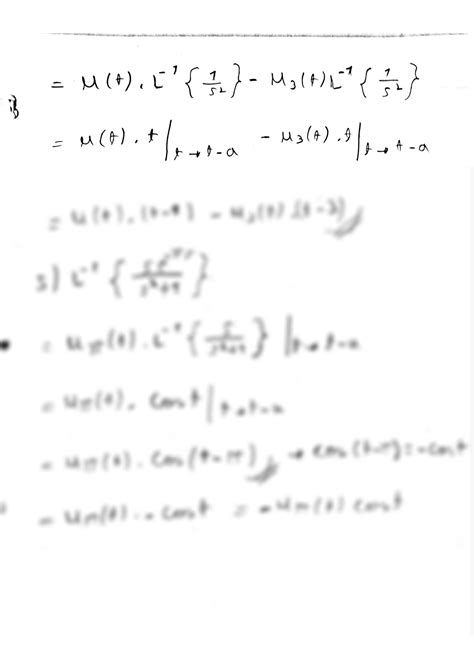 Solution Second Translation Theorem Laplace Transform Exercises