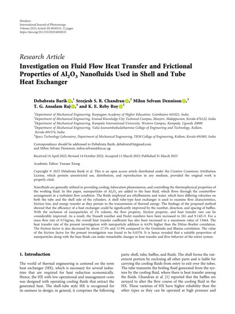 Pdf Investigation On Fluid Flow Heat Transfer And Frictional