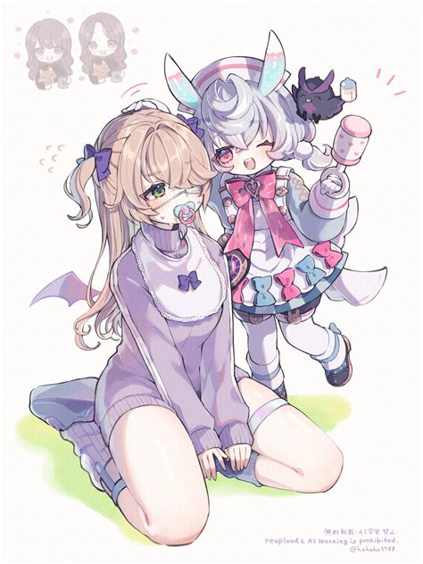 Fischl Sigewinne And Oz Genshin Impact Drawn By Poponnu Danbooru