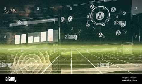 image of interface with data processing over yellow grid network
