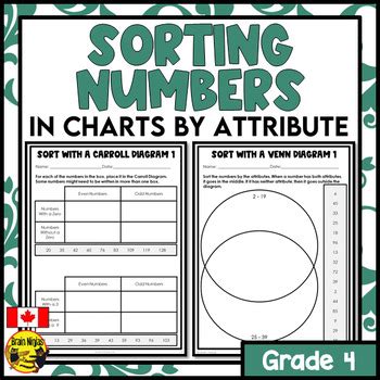 Sorting Numbers Venn Diagrams Carroll Diagrams T Charts Worksheets
