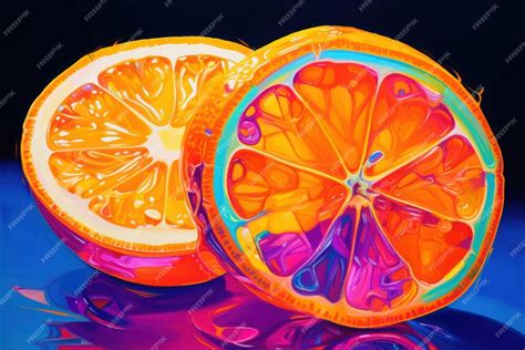 Premium Vector Vibrant Abstract Citrus Art