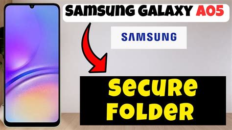 Secure Folder Samsung Galaxy A05 How To Secure Folder Folder Security Settings Youtube