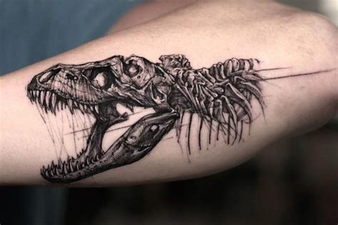 Dinosaur Skeleton Tattoo Designs