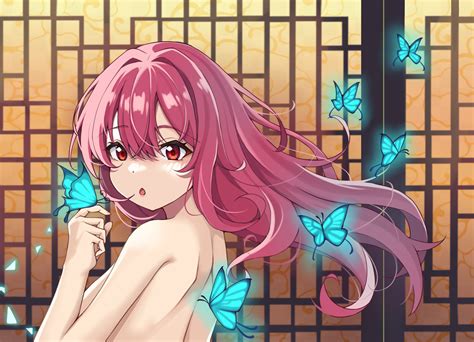 Ray Rays 26 Sdorica Character Request Highres 1girl O Breasts Bug Butterfly Hair