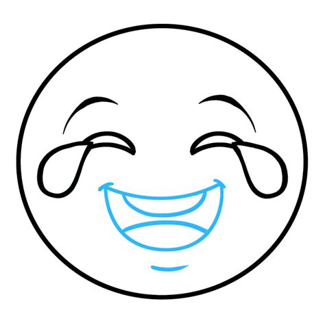 How To Draw A Crying Laughing Emoji Really Easy Drawing Tutorial
