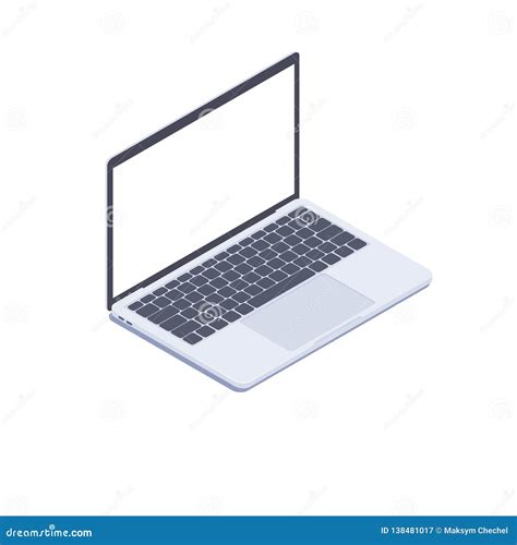 Laptop Isometric Browser Window Web Browser In Flat Style Window