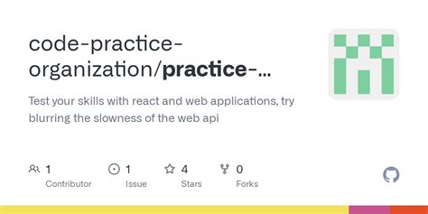 Issues · Code Practice Organizationpractice React Slow Webapi · Github