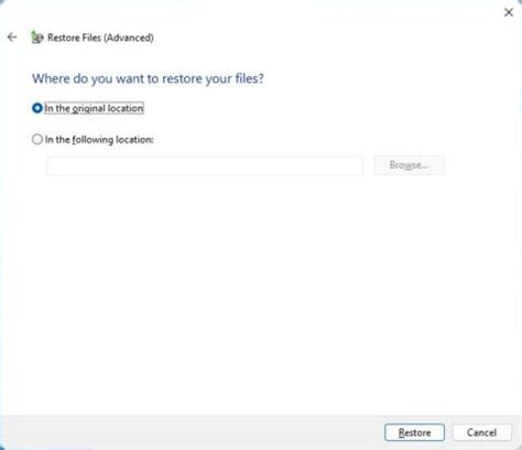 How To Restore Files And Folders From An Existing Windows Backup