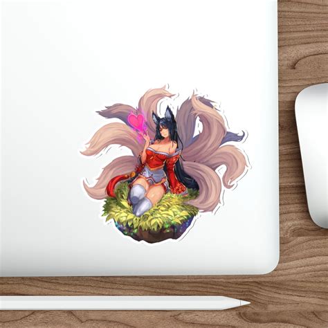 Ahri League Of Legends Love Waterproof Sticker Ecchi Vinyl Decal K