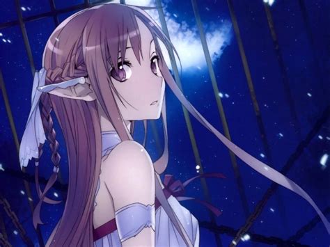Safebooru Asuna Sao Asuna Sao Alo Bare Shoulders Braid Brown Eyes