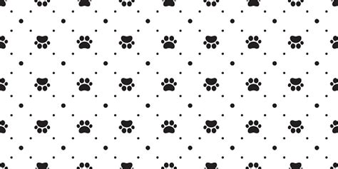 개 발 원활한 패턴 벡터 고양이 발자국 폴카 도트 타일 배경 반복 벽지 절연된 그림 만화 패턴에 대한 스톡 벡터 아트 및 기타 이미지 패턴 벡터 발톱 달린 발
