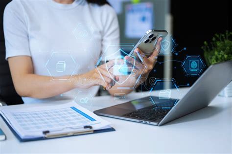 Network Security System Personal Data Information On Tablet