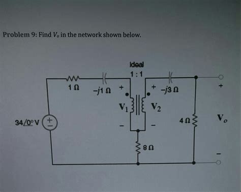 solved problem 9 find vo in the network shown below ideal