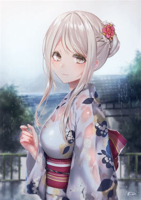 วอลเปเปอร์ การ์ตูน สีชมพู Cg Artwork ผมสีดำ ตัด Hime ผมยาว ของ