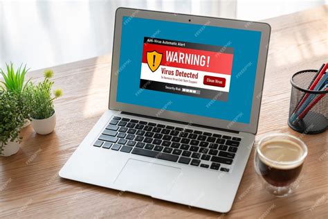 Premium Photo Virus Warning Alert On Computer Screen Detected Modish Cyber Threat Hacker