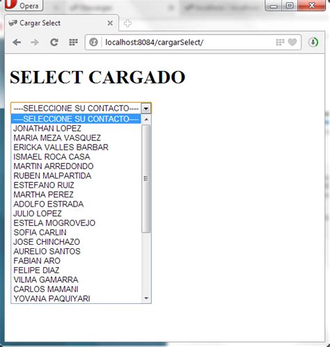 CARGAR SELECT CON REGISTROS DE UNA BASE DE DATOS PROGRAMANDO A VECES