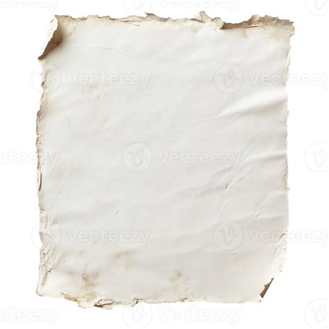 Blank Aged Paper With Irregular Edges And Texture 54584898 Png