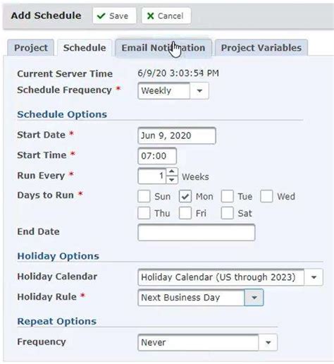 Scheduling Automated Workflows