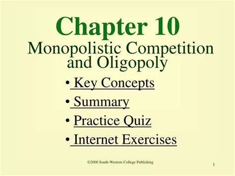 PPT Chapter 10 Monopolistic Competition And Oligopoly PowerPoint