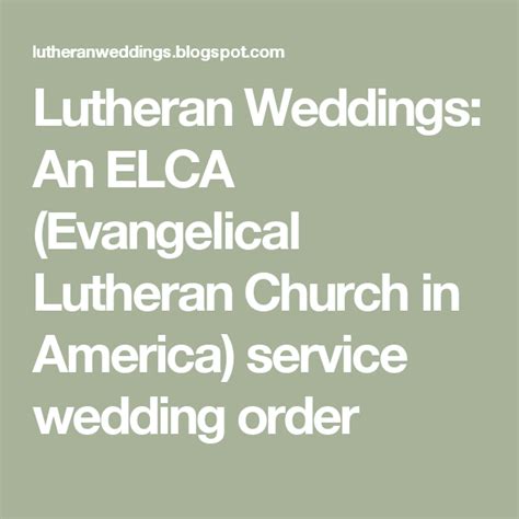Lutheran Wedding Ceremony Program Template
