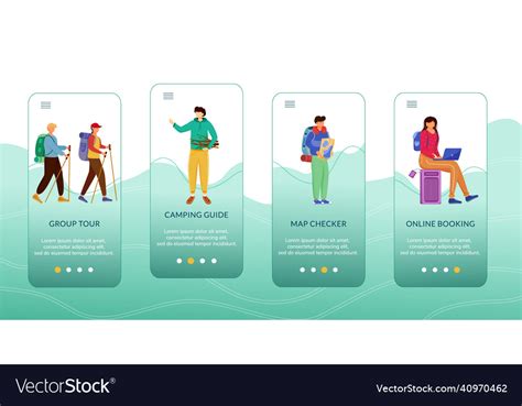 Budget Tourism Onboarding Mobile App Screen Vector Image