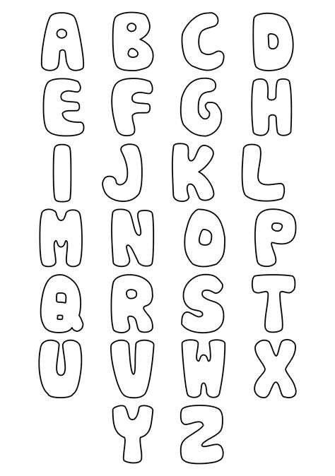 Bubble Letters Printable Free