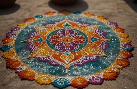 Premium Photo A Colorful Rug Has A Colorful Design On It