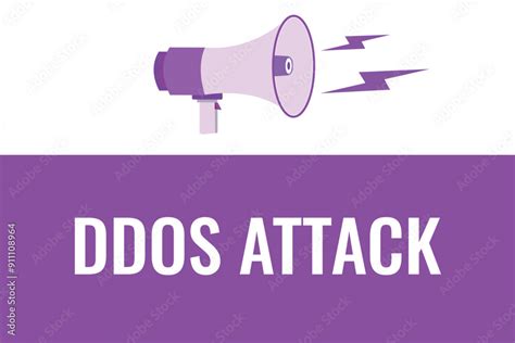 Ddos Attack Button Banner Label Template For Website Ddos Attack Text With Colorful